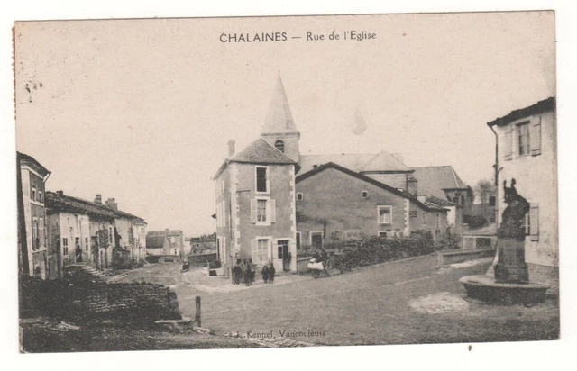 CPA 55 - CHALAINES : RUE DE L'ÉGLISE (MEUSE) le 06-02-1918 - 13,7 X 8,4 CM EUR 4,55 - PicClick FR