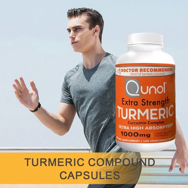 QUNOL EXTRA STRENGTH Turmeric Curcumin 1000mg Ultra High Absorption ...