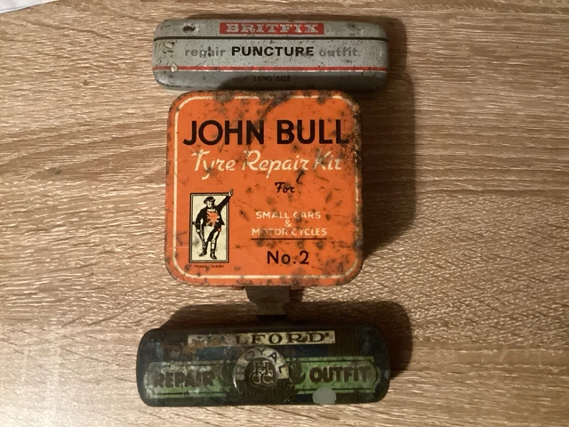 VINTAGE PUNCTURE REPAIR Kit Tins Including Halford , Britfix And John ...