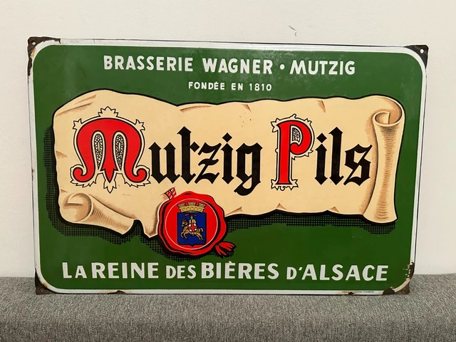 PLAQUE ÉMAILLÉE MUTZIG Pils EUR 1,00 - PicClick FR