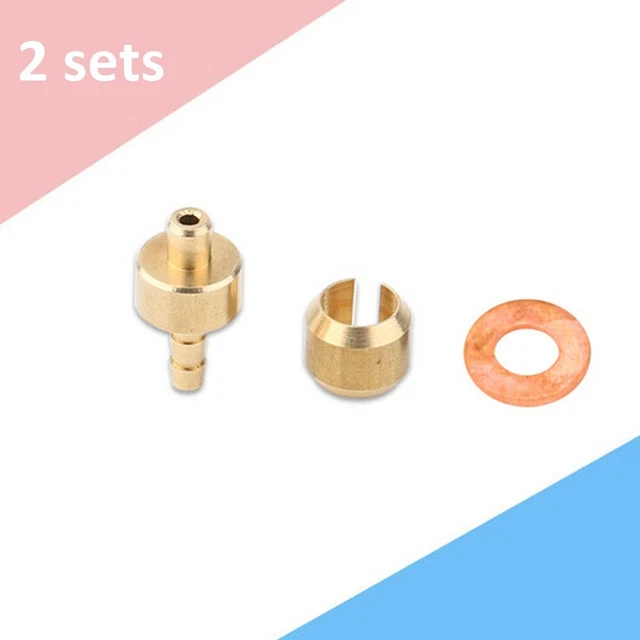 NEW TUBING CONNECTOR Set Oil Pipe Joint Washer Oil Needle Kit Fit For ...