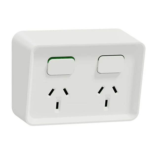 CLIPSAL ICONIC OUTDOOR Double Weatherproof Powerpoint White | O3025-XW ...