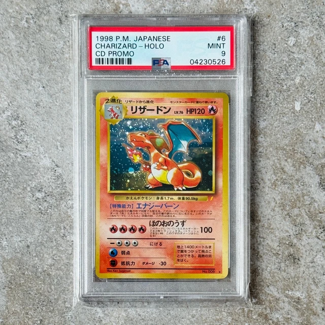 PSA 9 CHARIZARD CD Promo holo #6 - Japanese 1998 Pokemon Card! EUR 574 ...