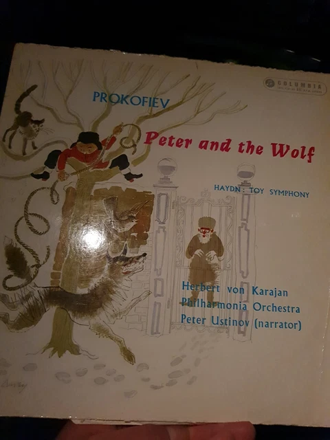 PROKOFIEV PETER AND The Wolf Lp Von Karajan/Peter Ustinov Columbia £9. ...