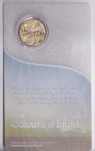 AUSTRALIAN: 2025 50 Cent Dorothea Mackellar The Colours Of Light Unc ...