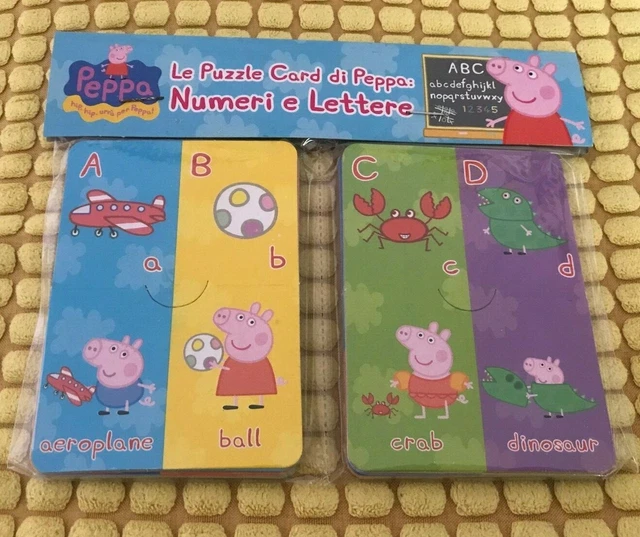 PEPPA PIG FLASH Cards Letters and Numbers Puzzle Card Home Schooling ...