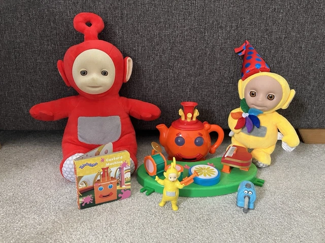 TELETUBBIES LAA LAA Musical Band Stand Play Set Noo Noo book and 2 ...