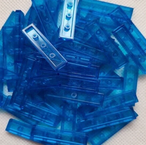 LEGO 2431 TRANSPARENT Dark Blue 1x4 Tiles. 50 Pieces BNIP £4.99 ...