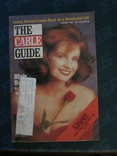 THE CABLE GUIDE Regional TV Magazine February 1989 Blair Brown £7.87 ...