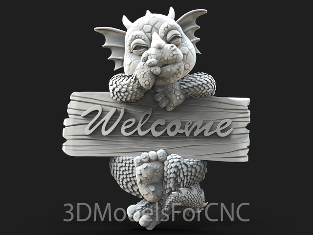 3D MODEL STL File for CNC Router Laser & 3D Printer Dragon 1 £2.49 - PicClick UK