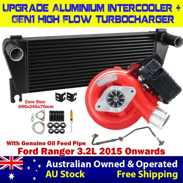 GEN1 HIGH FLOW Turbo Charger+70mm Intercooler & OFP For Ford Ranger 3 ...