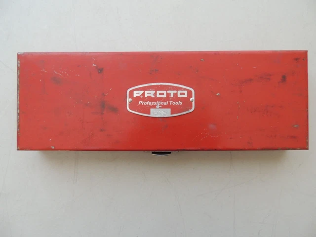VINTAGE PROTO PROFESSIONAL 4796 Red Metal Tool-Box For 1/4" Drive or ...