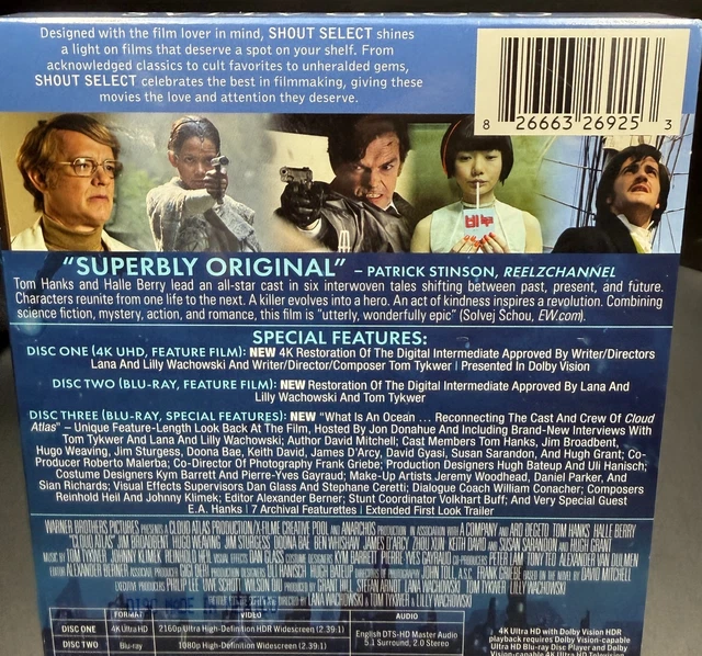 CLOUD ATLAS SHOUT! Us Exclusive 4K Uhd Blu-Ray Steelbook **New & Sealed ...