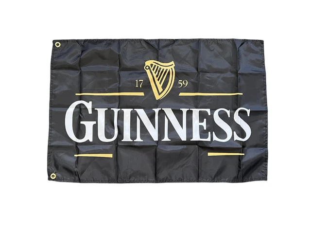 GUINNESS BEER FLAG 3x2 Ft Foot Banner Pub Bar Mancave Free 48 Hour UK ...