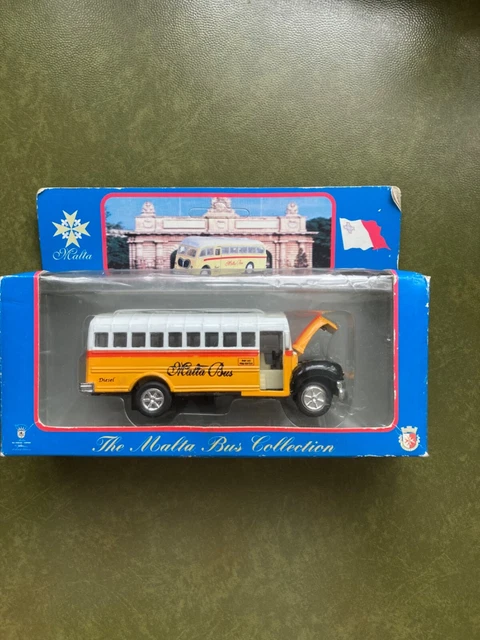 THE MALTA BUS Collection Diecast Model Bus Scale 1:49 In Box £4.50 ...