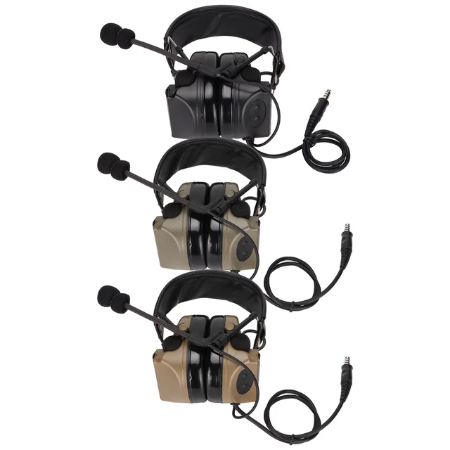 NOISE REDUCTION EAR Muffs 7.1mm Plug Hunting Headset With Detachable ...