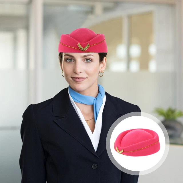 FLIGHT ATTENDANT AIR Hostess Cap Beret Stewardess Hat £7.88 - PicClick UK