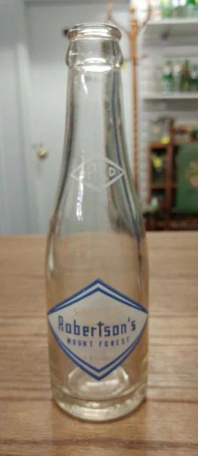 VINTAGE ROBERTSON'S MOUNT Forest Ont. 7 Oz Soda Bottle $30.00 - PicClick CA