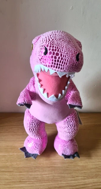 BUILD A BEAR Pink T-Rex Plush Shiny Metallic Tyrannosaurus Rex Dinosaur ...
