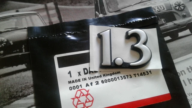 CLASSIC MINI COOPER S Rare Genuine Rover Boot Badge Works Mpi Spi 1.3 ...
