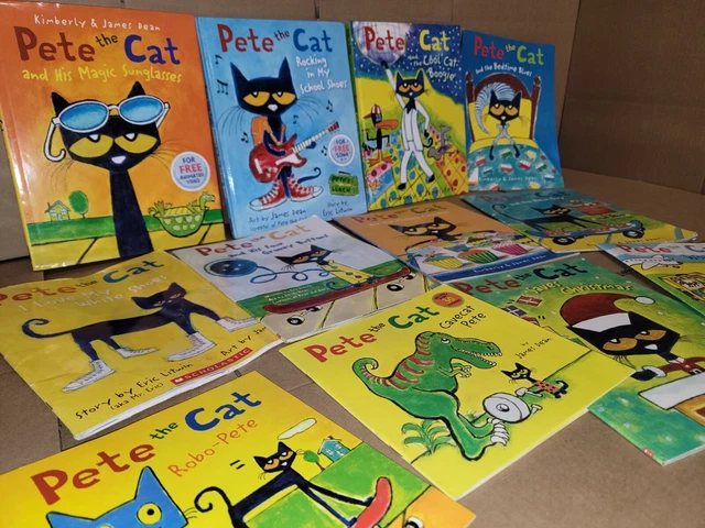 LOT OF 5 Pete the Cat Paperback/Hardcover Books~James Dean/Eric Litwin ...
