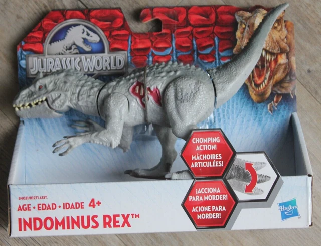 JURASSIC WORLD BASHERS & Biters Indominus Rex Biting Action Hasbro 2015 ...