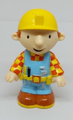 BOB THE BUILDER Figure Toy Cake Topper Construction Hard Hat Man £11.92 ...