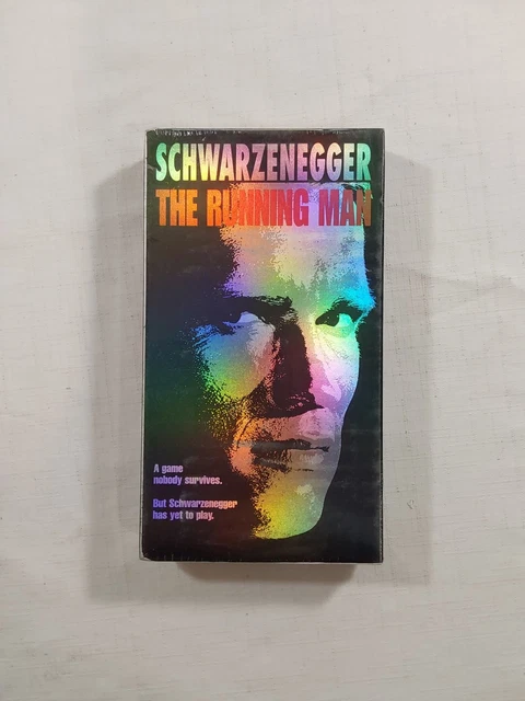 THE RUNNING MAN (VHS, 1999) Arnold Schwarzenegger Holographic Cover £11 ...