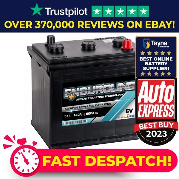 TYPE 511 ENDUROLINE 6 Volt Classic Car Battery 140Ah Ford V8 Pilot ...