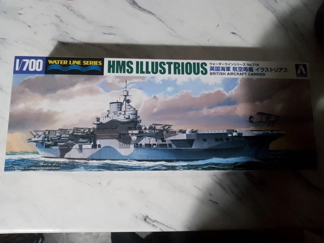 HMS ILLUSTRIOUS AIRCRAFT Carrier Waterline 1:700 scale model kit ...