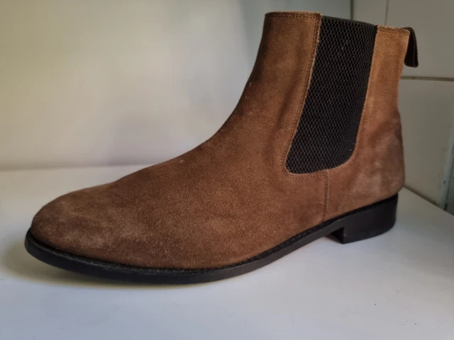 SAMUEL WINDSOR DESIGNER Uk 12 Eu 46 Mens Brown Suede Leather Chelsea ...