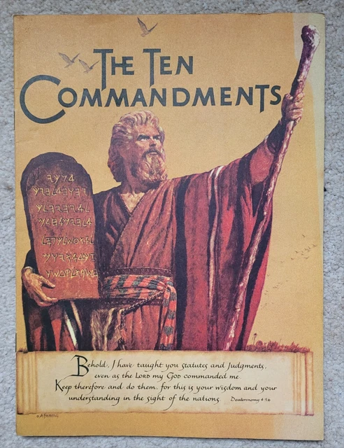 THE TEN COMMANDMENTS Cinema Film Souvenir Brochure Programme Booklet ...