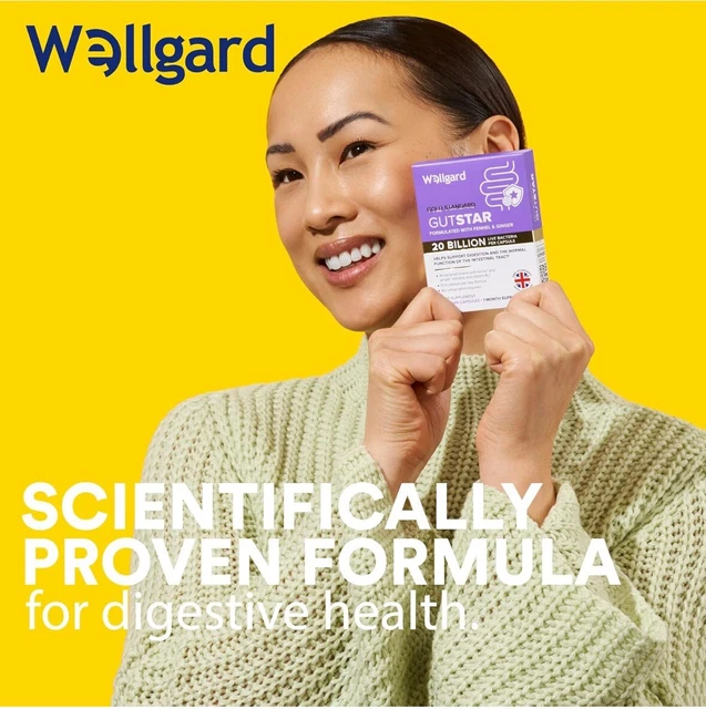 WELLGARD GUTSTAR PROBIOTICS 16 Strain Probiotics for GutHealth Vegan 30 ...