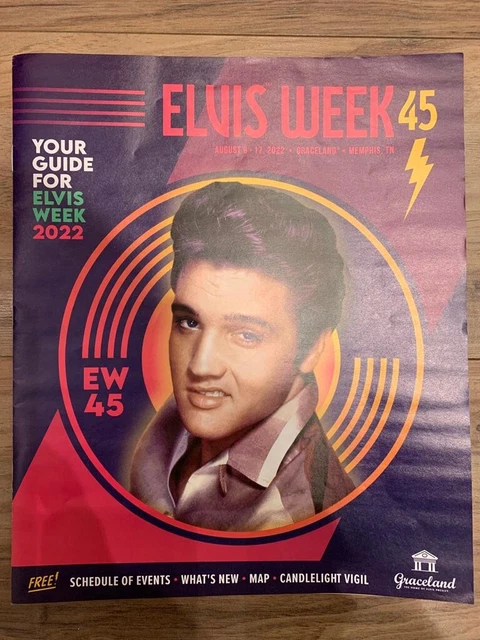 ELVIS WEEK 2022 45th Anniversary Commemorative Graceland Guidebook £5. ...
