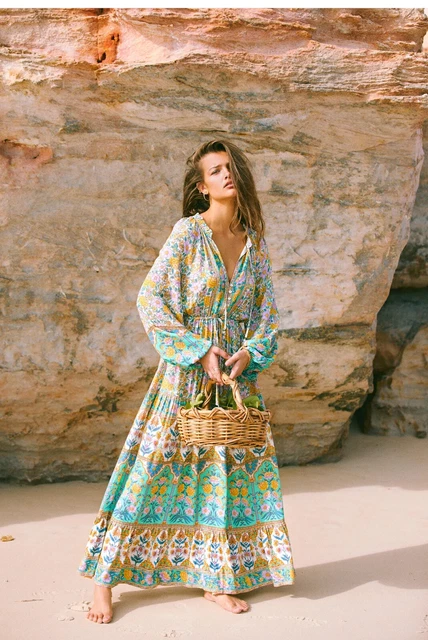 ARNHEM BYRON BAY Stella maxi dress in Fennel £79.00 - PicClick UK