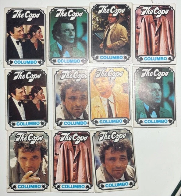 RARE MONTY GUM Holland THE COPS COLUMBO x 11 cards PETER FALK £15.00 ...