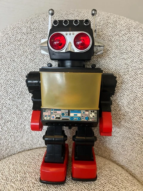 VINTAGE KAMCO SATURN 13" Giant Battery Operated TV Robot in Working ...