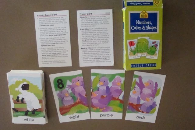 2XSCHOOL ZONE PUZZLE Cards -Numbers, Colors by School Zone / Three ...