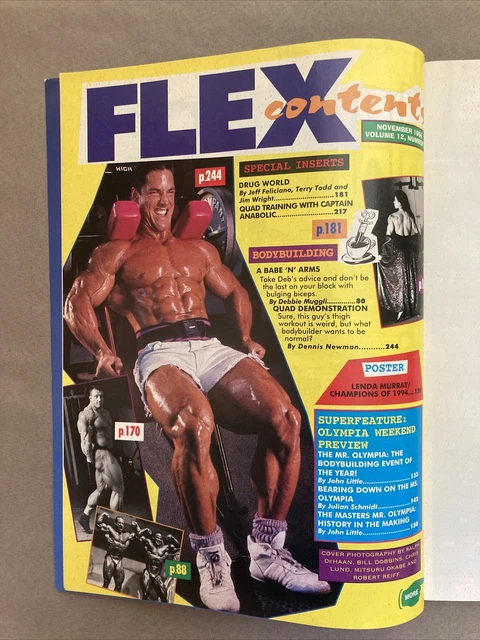 FLEX BODYBUILDING MUSCLE Magazine / Lou Ferrigno + Mike Francois / 11 ...
