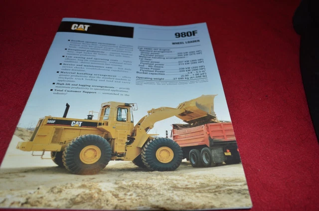 CATERPILLAR 980F WHEEL Loader Dealer's Brochure DCPA4 ver2 £17.11 ...