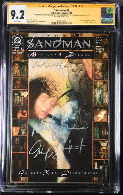 SANDMAN #2 CGC SS SIGNÉ Neil Gaiman Sam Kieth McKean +1 DC Vertigo 1989 ...