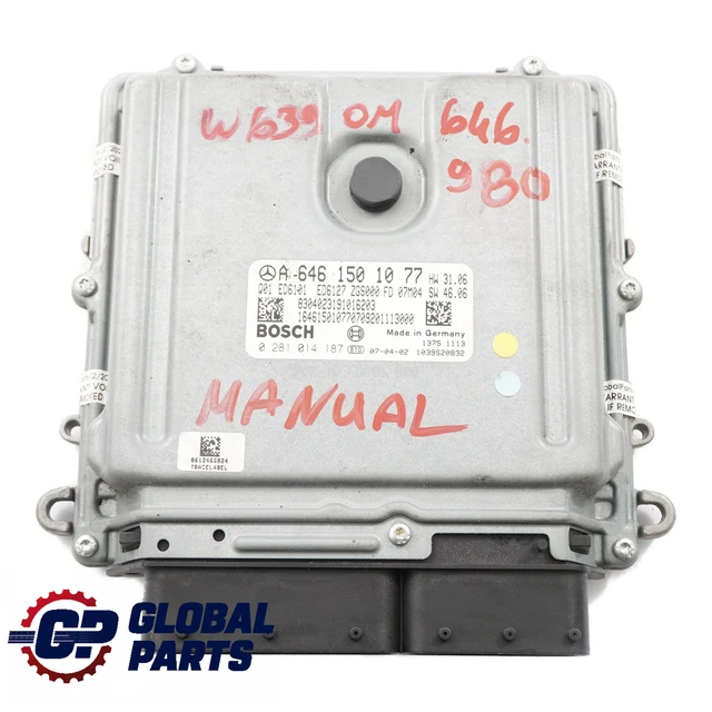 MERCEDES VITO W639 OM646.980 Engine ECU Control Unit Module A6461501077 ...
