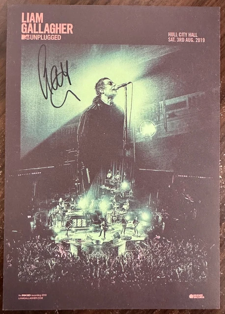 LIAM GALLAGHER UNPLUGGED Signed Hull A4 Poster Mtv Sold Out Oasis Cool ...