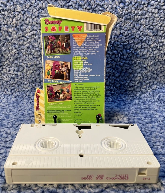 BARNEY SAFETY VHS 1995 Preschool Kids Sing Along Learning £9.28 ...