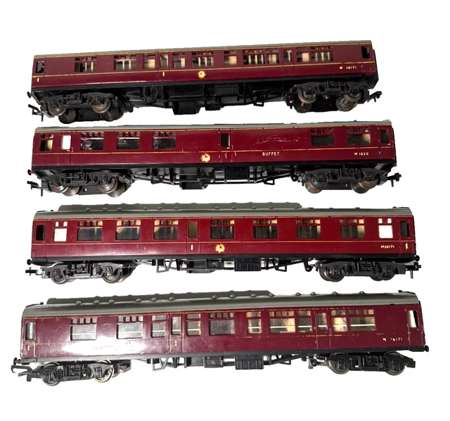 4X TRIX TTR maroon BR Mk1 coaches M1820 3xM16171 unboxed £45.29 ...