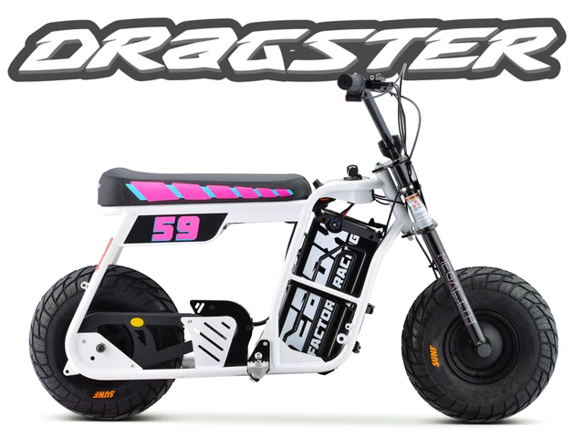 EBOX ELECTRIC DRAGSTER 2KW 60V MINI PIT BIKE Black/White/Yellow Stomp ...