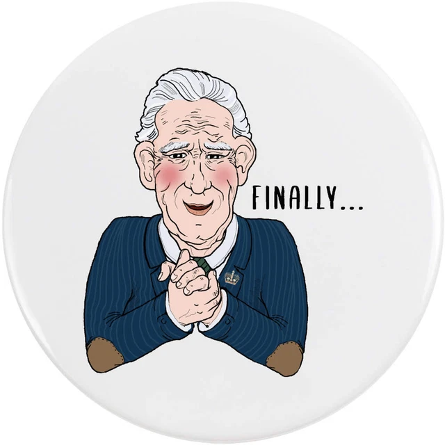 'FUNNY KING CHARLES III Caricature' Button Pin Badges (BB036161) £4.99 ...