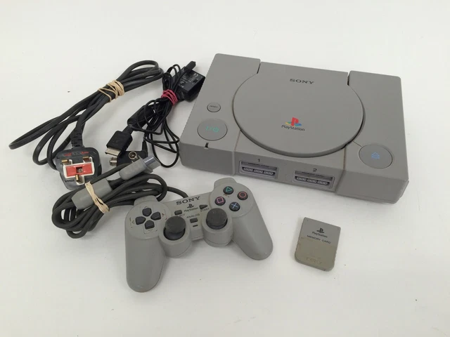 SONY PLAYSTATION PS1 Vintage Gaming Console With Original Cables ...