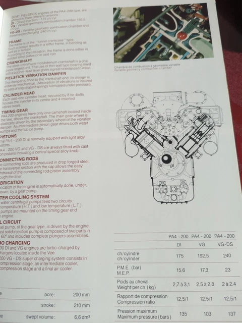 CATALOGUE CHANTIER ATLANTIQUE MOTEUR PIELSTICK motor DIESEL ENGINE PA4 ...