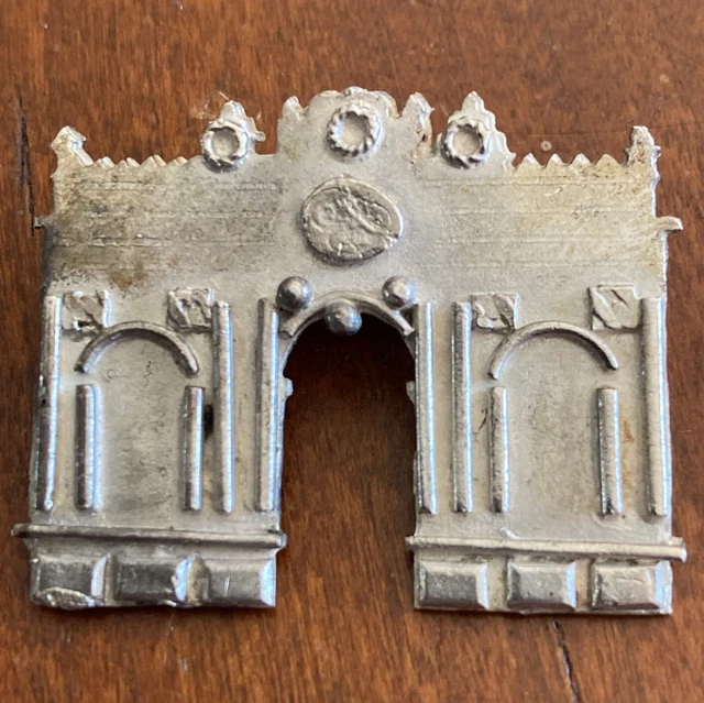 ANTIQUE STERLING SILVER 925 baroque chapel Temple Arch brooch pin £17. ...